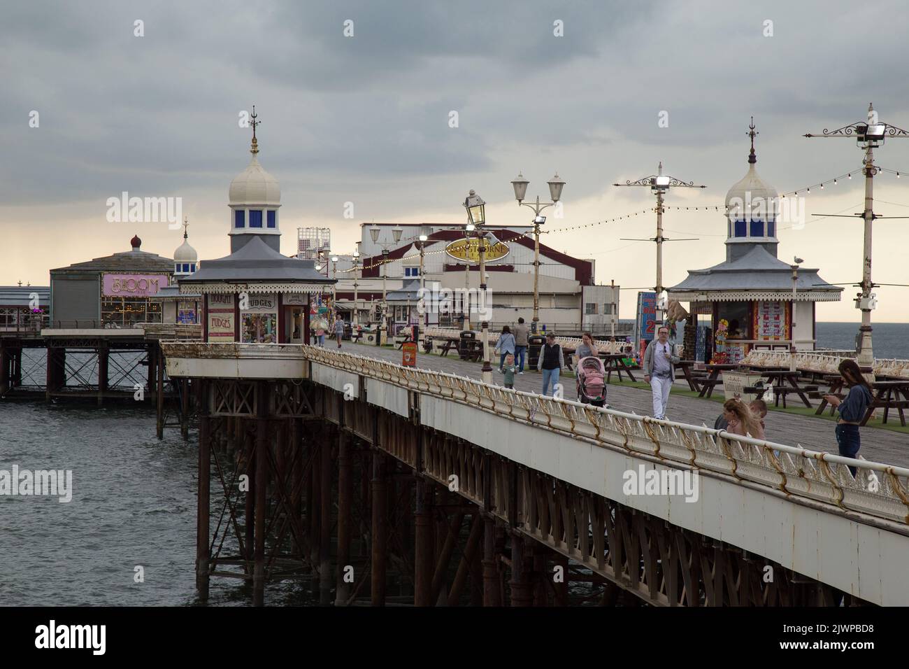 Blackpool North Pier promenade seafront England Stock Photo - Alamy