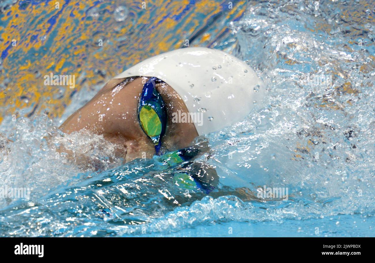 Sun Yang of China in action during the men's 1500m freestyle heats at ...