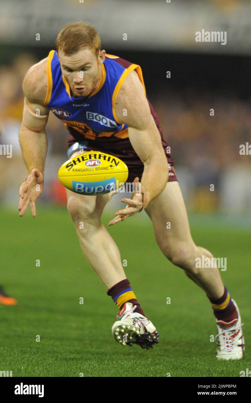 Brisbane's Daniel Merrett in action during the Round 19 Brisbane Lions ...