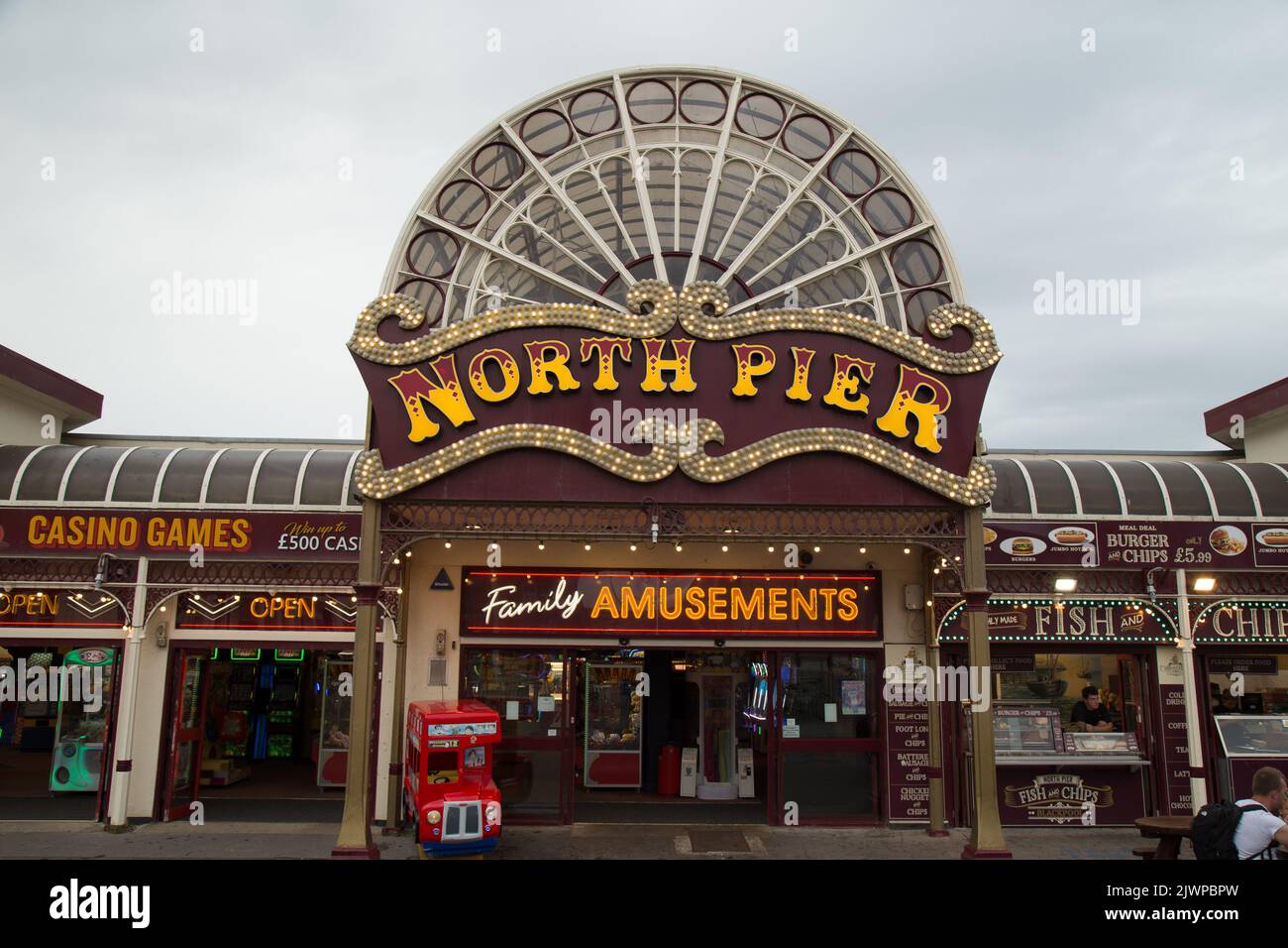 Blackpool North Pier promenade seafront England Stock Photo - Alamy