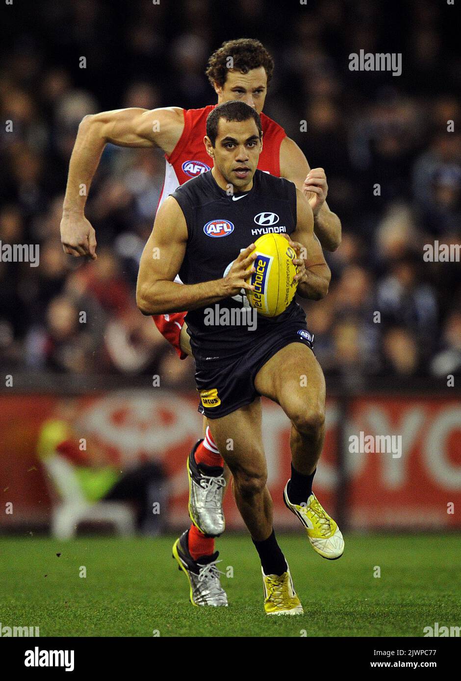 Christopher Yarran of Carlton, in action against Sydney, during their ...