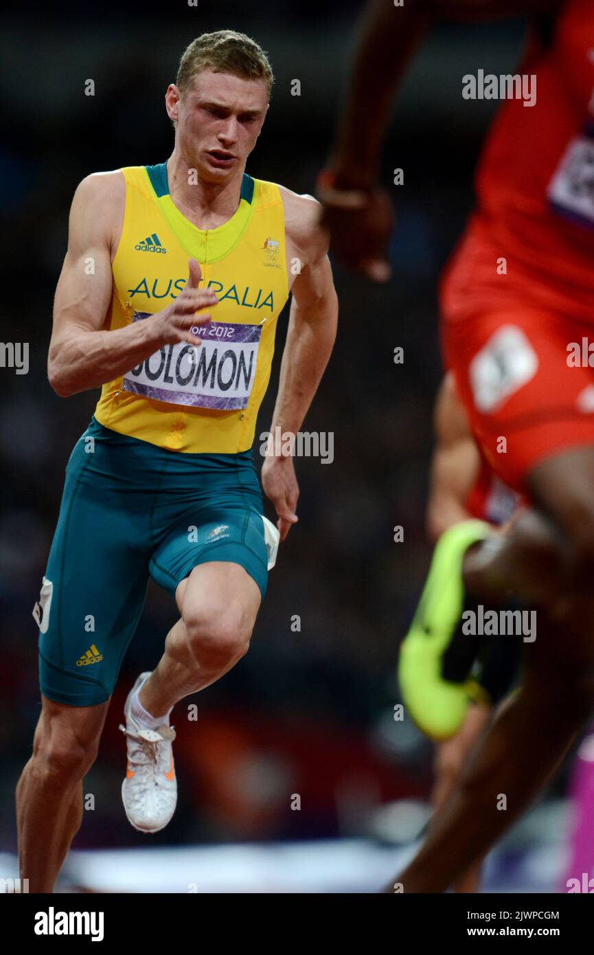Steven Solomon of Australia in the athletics men's 400m final at ...