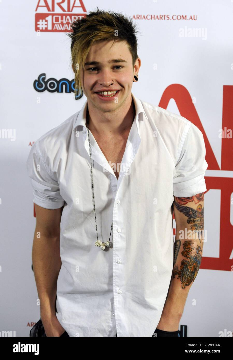 Reece Mastin poses for photographs at the Aria #1 Chart Awards in ...