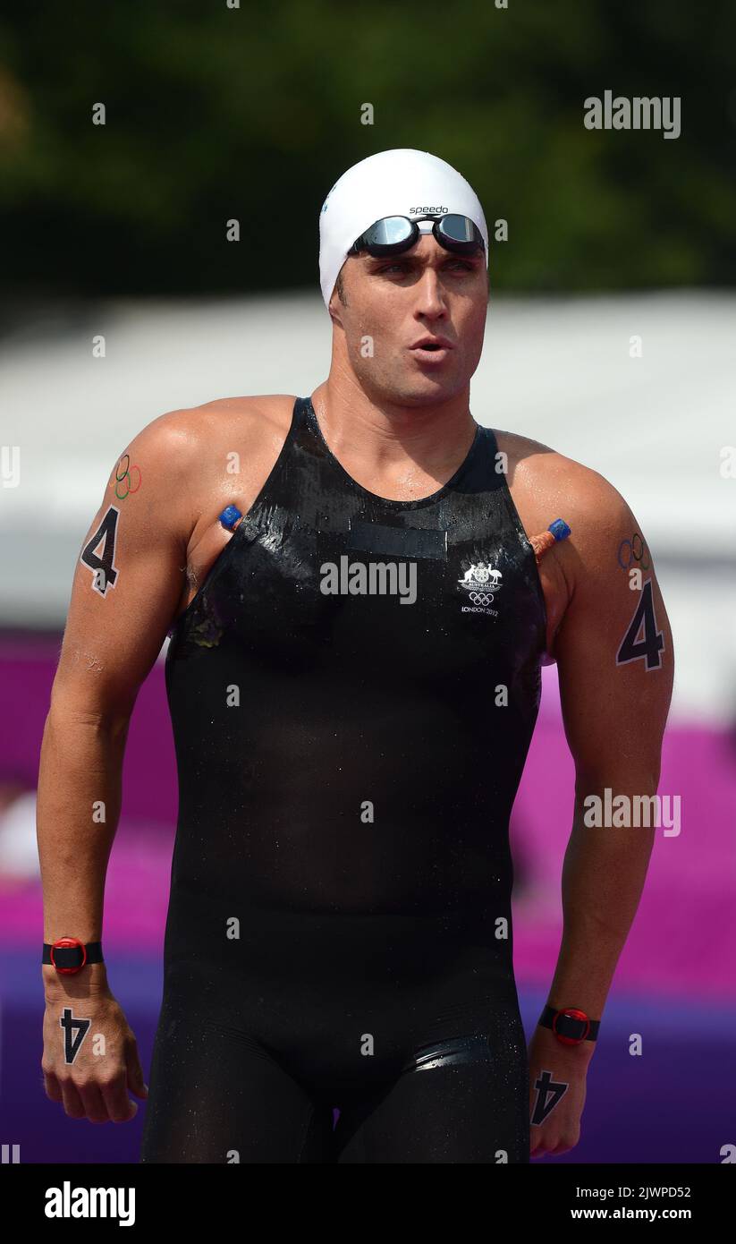 Australia's Ky Hurst looks on prior to swimming the Men's Marathon Swim ...