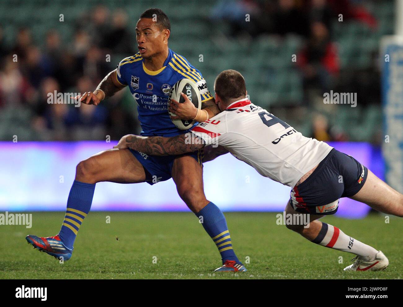 Ben Roberts in action during the NRL Round 23 match between Parramatta ...