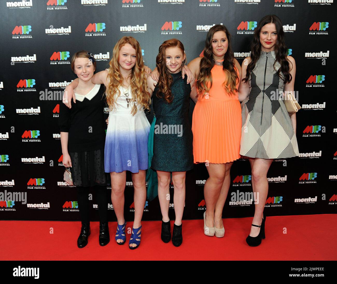 Actors Lily Sullivan, Malorie O'Neill, Nicole Freeman, Chelsea Bennett ...