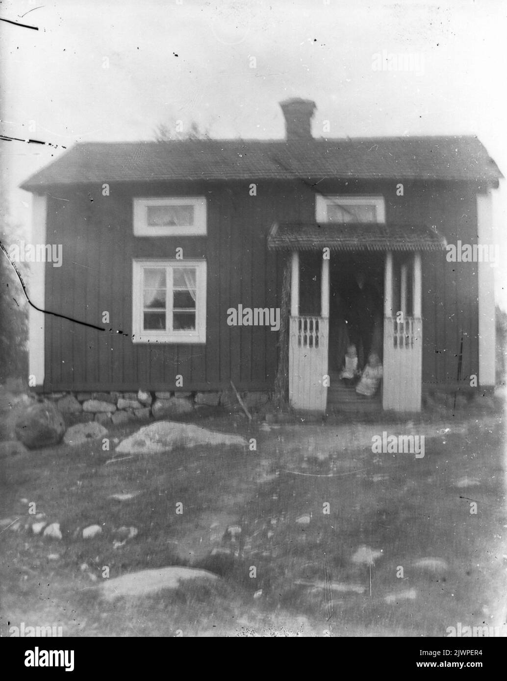 Traditional wooden scandinavian style Black and White Stock Photos ...