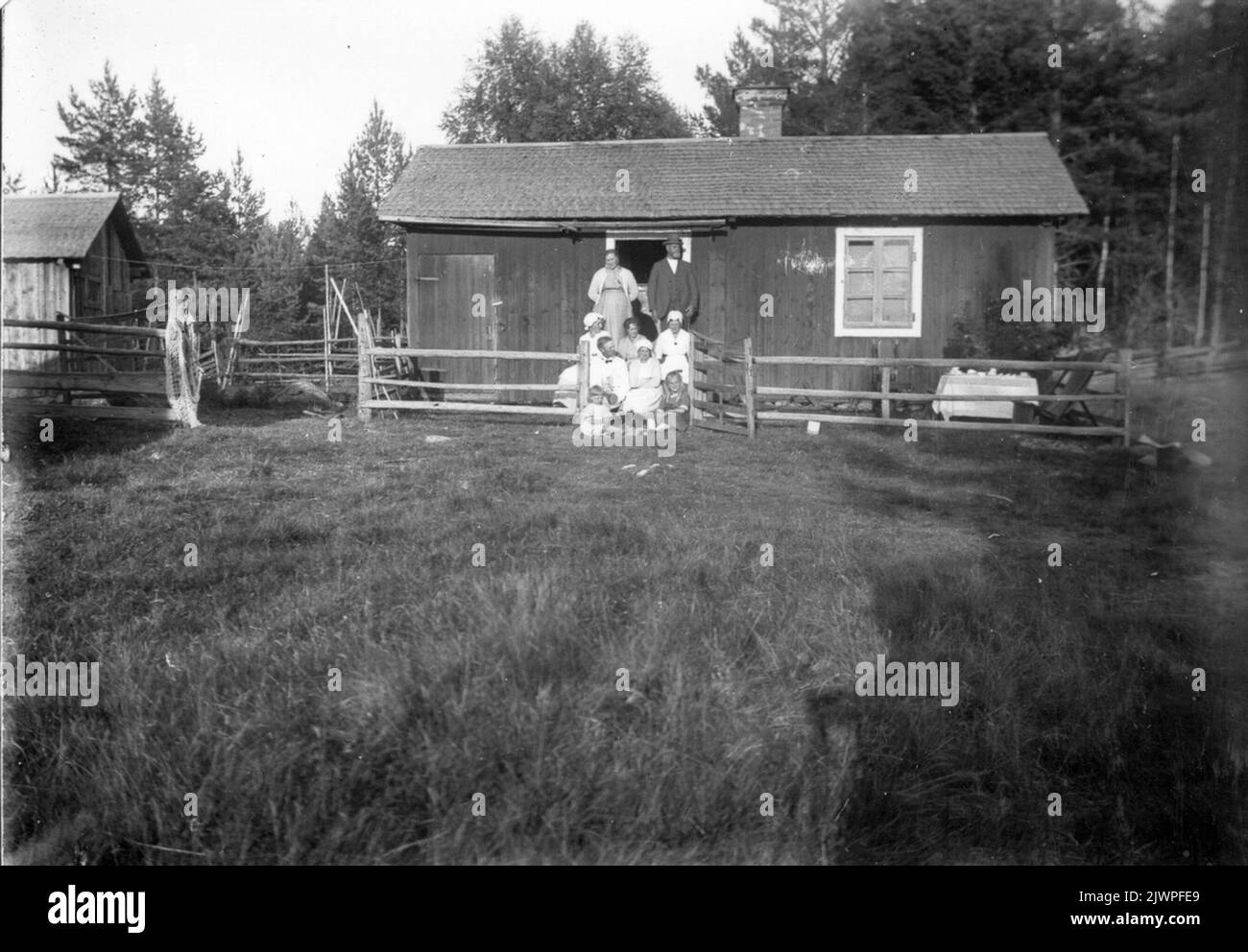 Family of nine hi-res stock photography and images - Alamy