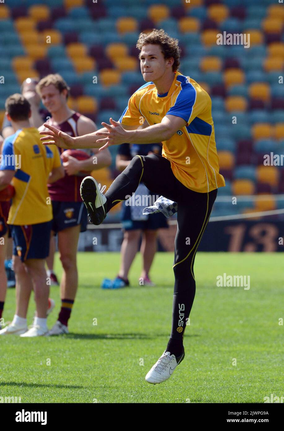Brisbane Lions' player Jack Redden during training at the Gabba in ...