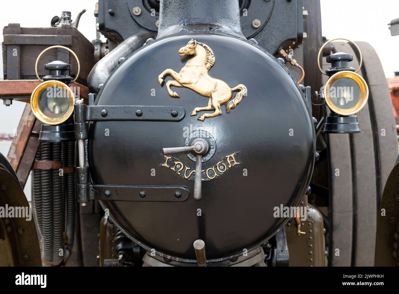 West Bay.Dorset.United Kingdom.June 12th 2022.A restored Aveling and ...