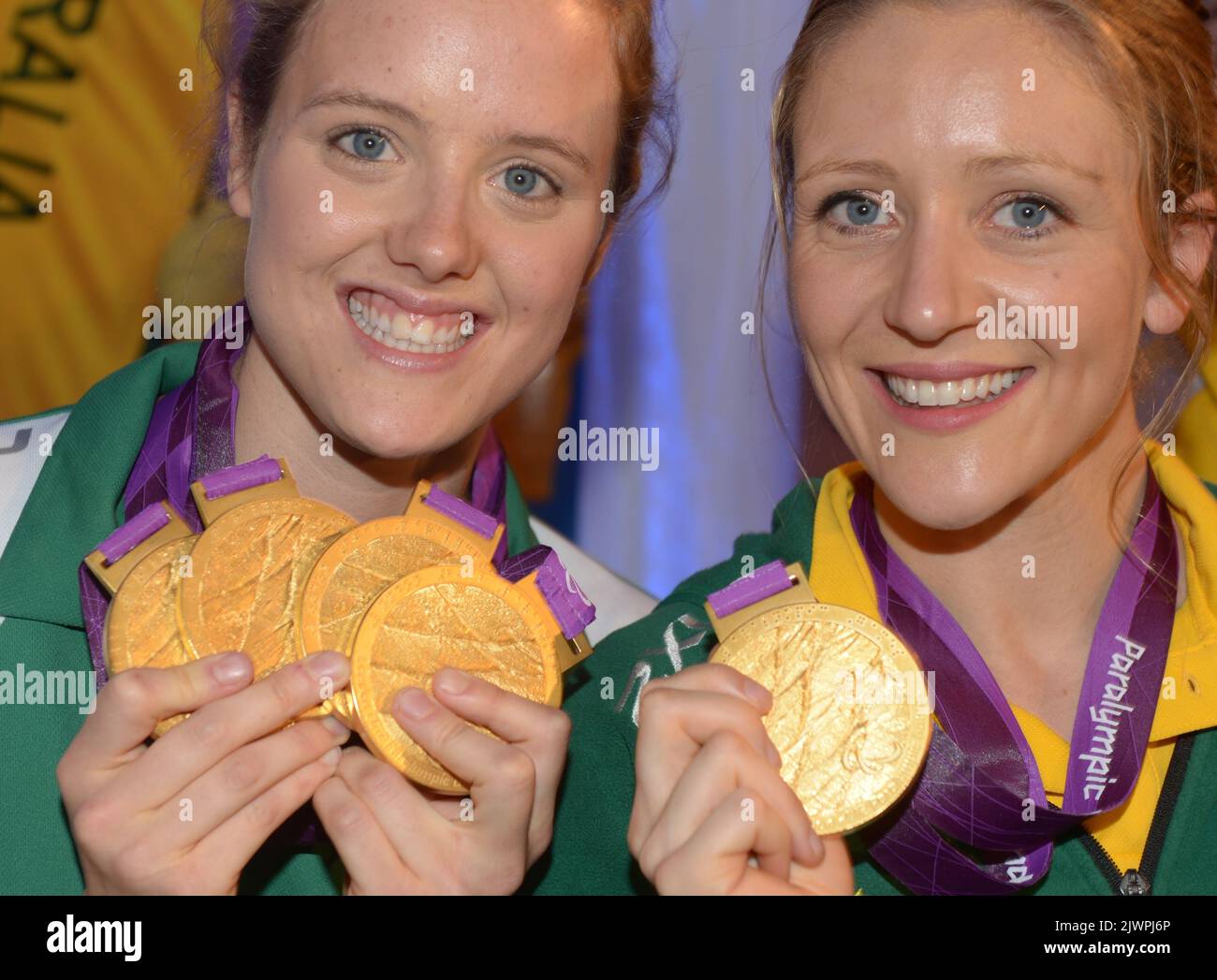 Swimmers Ellie Cole (left) and Annabelle Williams (right) of the ...