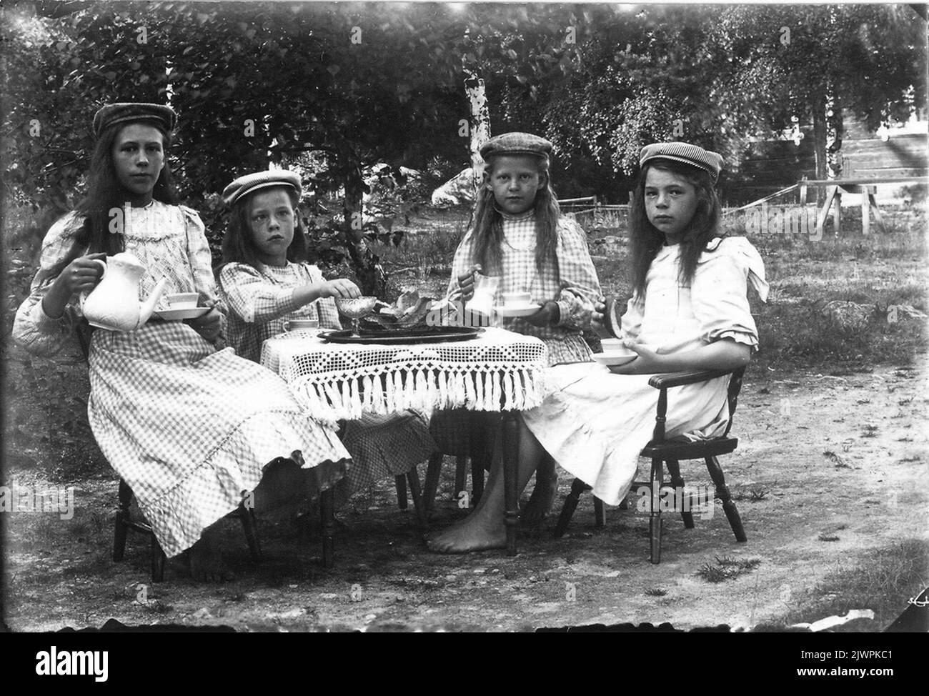 The girls from left: Ester Lindberg, Anna Jonsson, Elvira Andersson and ...