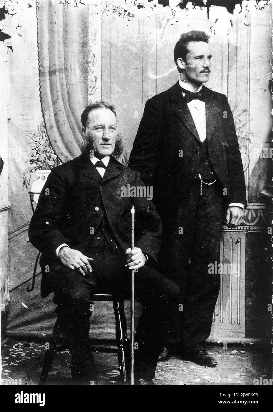 Anders Lindberg on the left and photographer Per Lindberg on the right ...