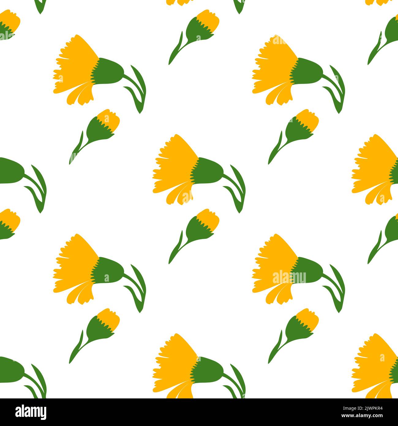 Botanical plant flowers dandelions seamless pattern vector illustration ...