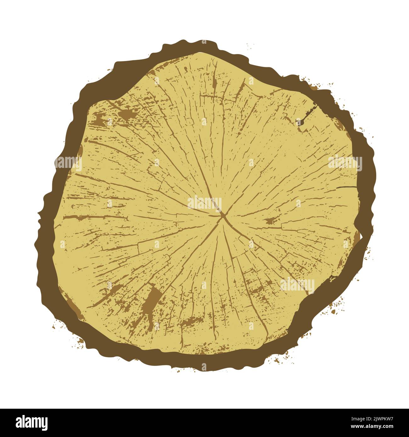 Saw a tree. Vector illustration Stock Vector Image & Art - Alamy