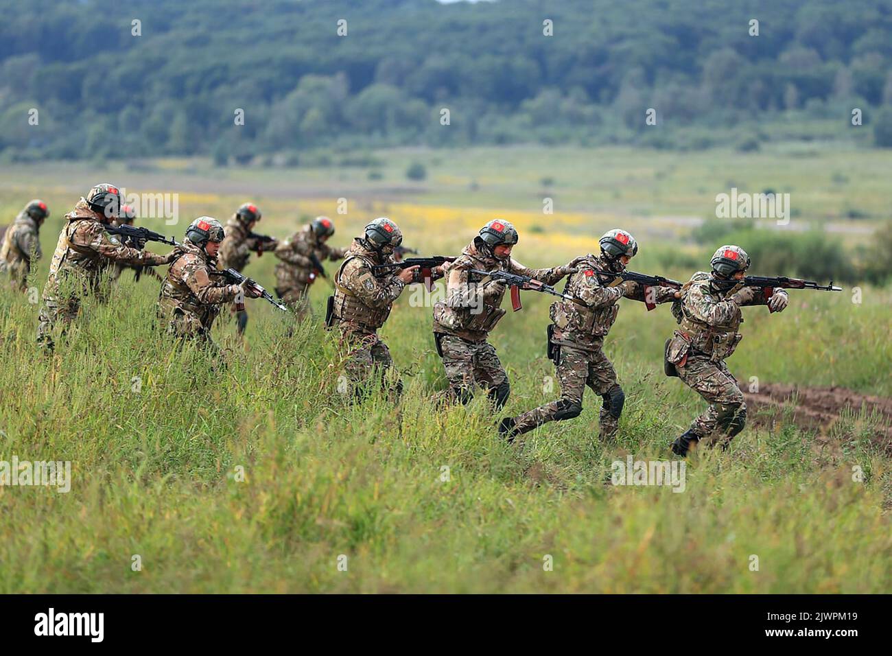 Russian soldiers as he takes part in the 'Vostok-2022' military ...