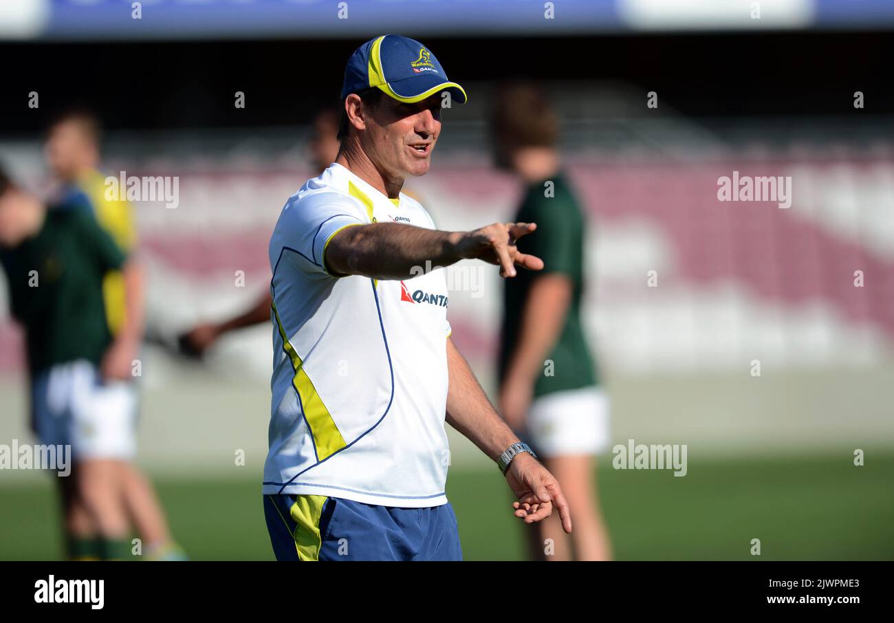 Wallabies' coach Robbie Deans during training in Brisbane, Monday, Oct ...