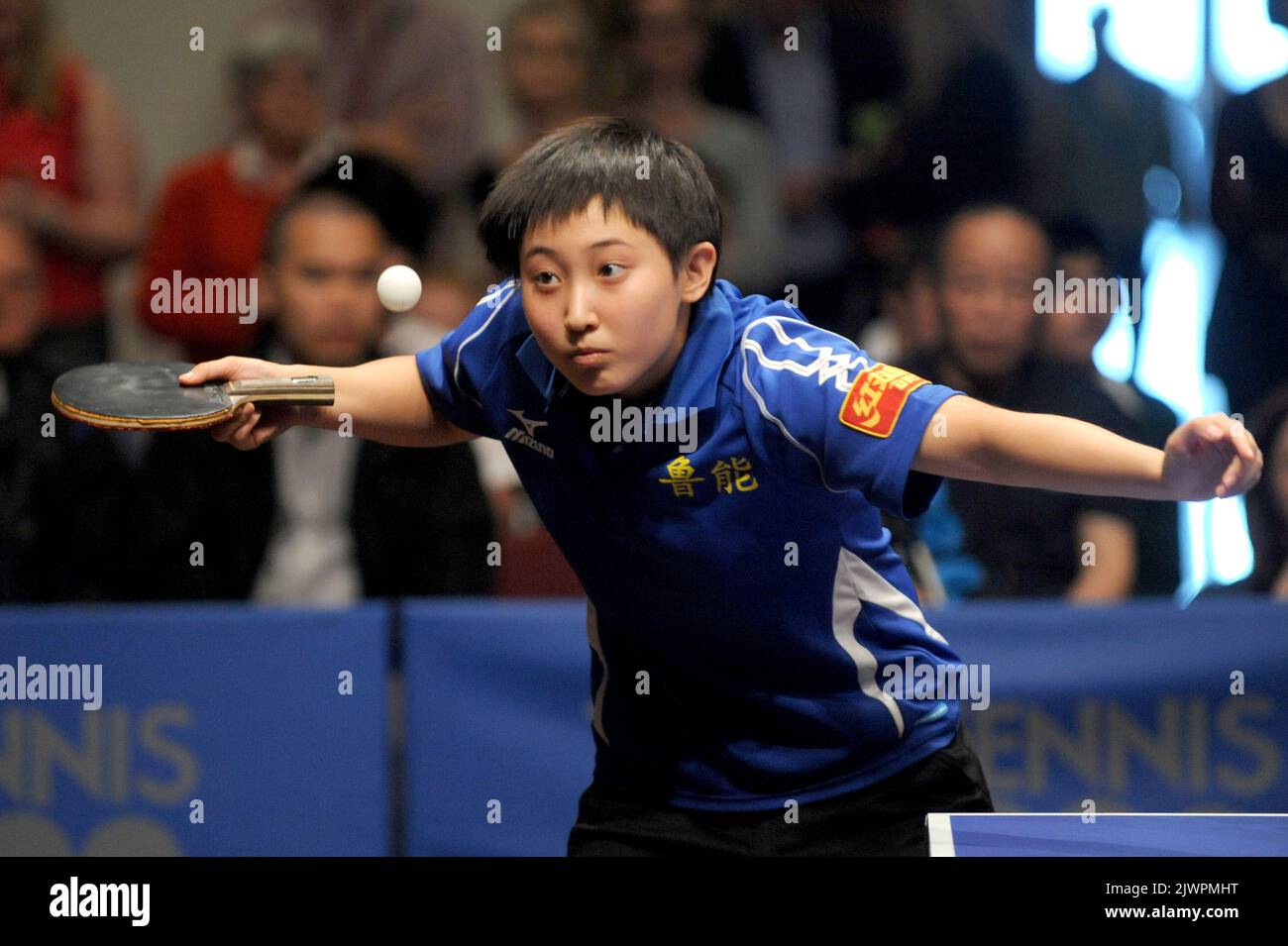 China's Fan Siqi plays Australia's Jian Ley during a table tennis match ...