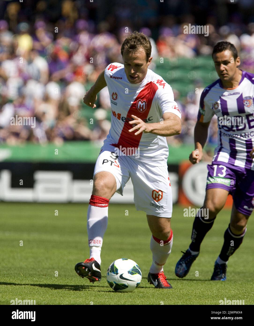 Dylan Macallister for the Heart during the A-League match between Perth ...