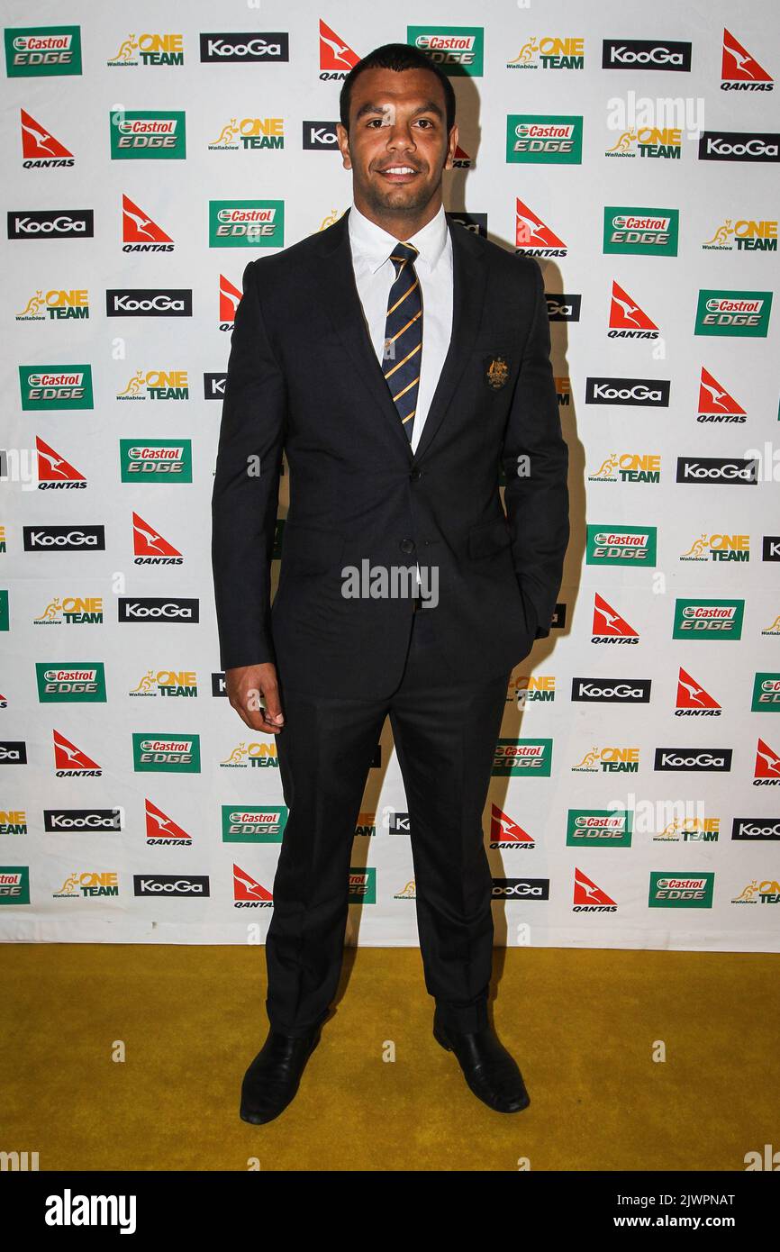Kurtley Beale arrives on the red carpet at the John Eales Medal Awards ...