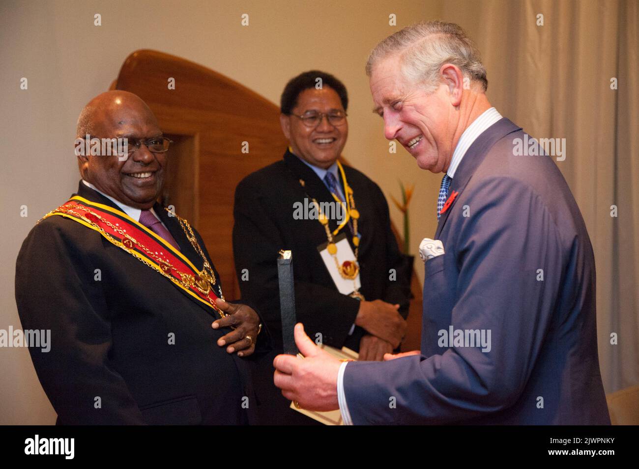 Prince Charles, the Prince of Wales, receives his Grand Companion of ...