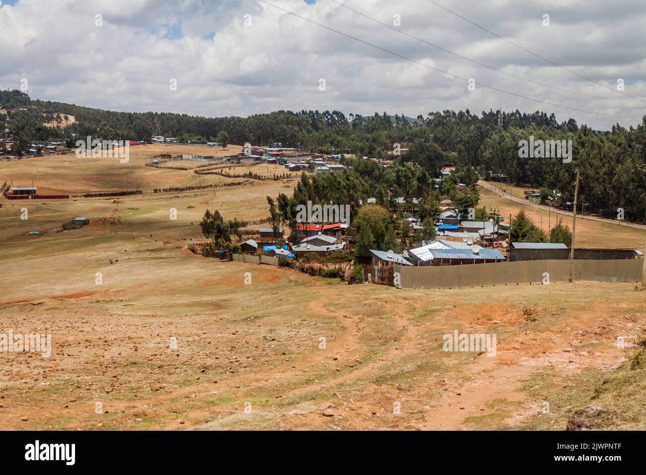 Hilly Entoto suburbs of Addis Ababa, Ethiopia Stock Photo - Alamy