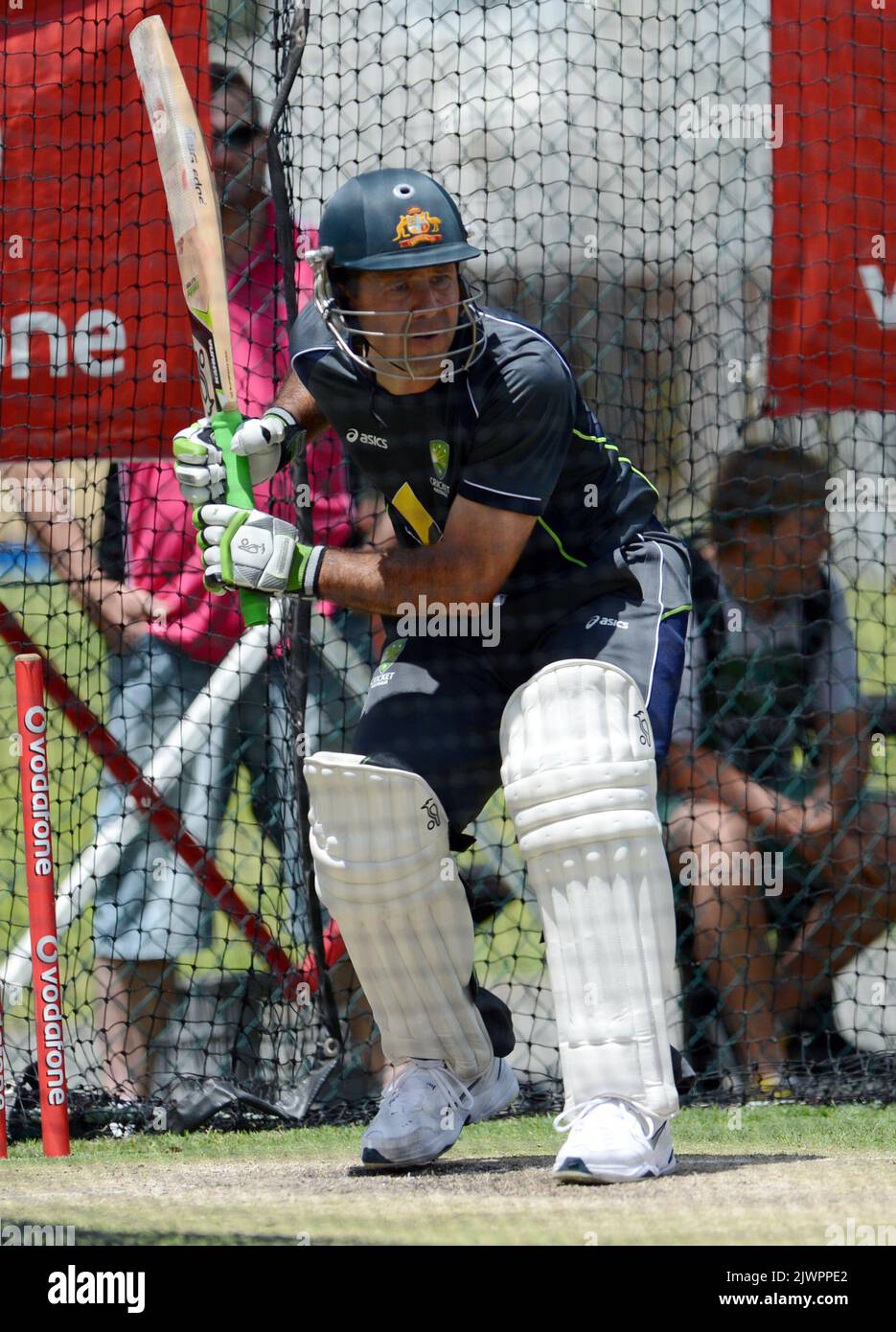 Australian batsman Ricky Ponting during training at the Gabba in ...