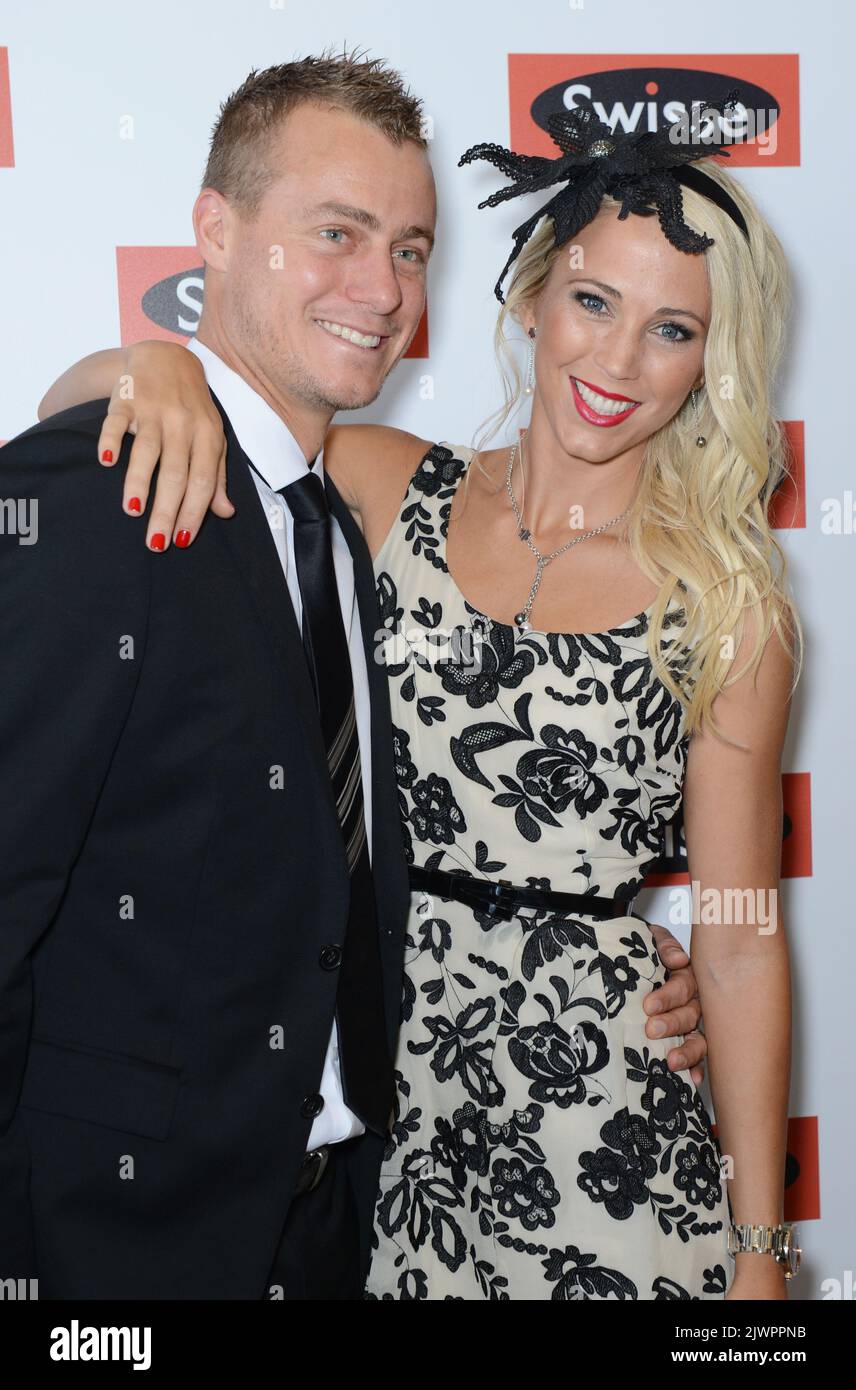 Australian tennis player Lleyton Hewitt and Bec Hewitt at the Swisse ...