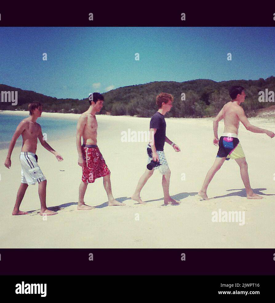 Instagram image of the Pilgramers at Hamilton Island's Whitehaven Beach ...