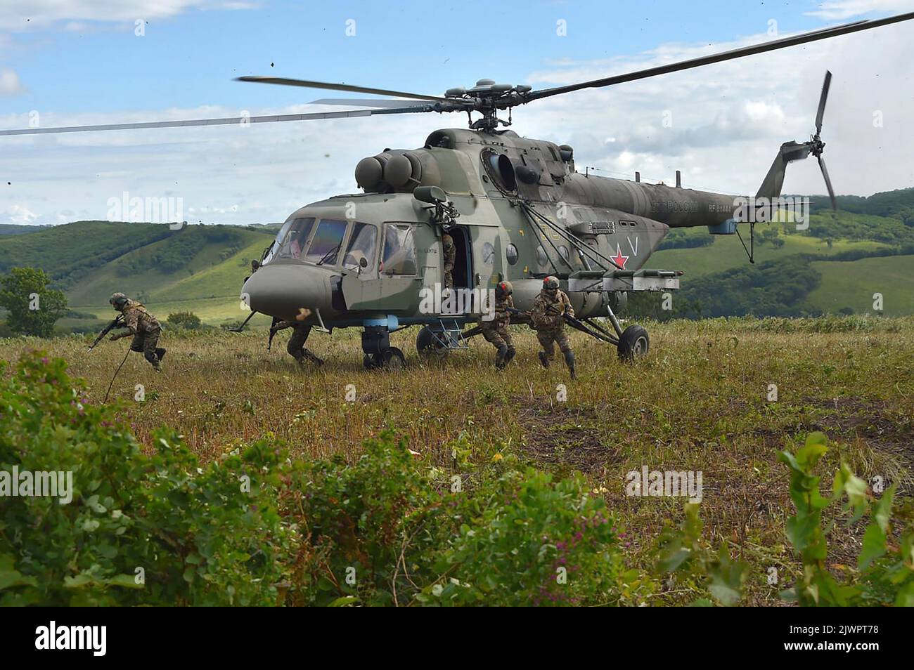Russian soldiers as he takes part in the 'Vostok-2022' military ...