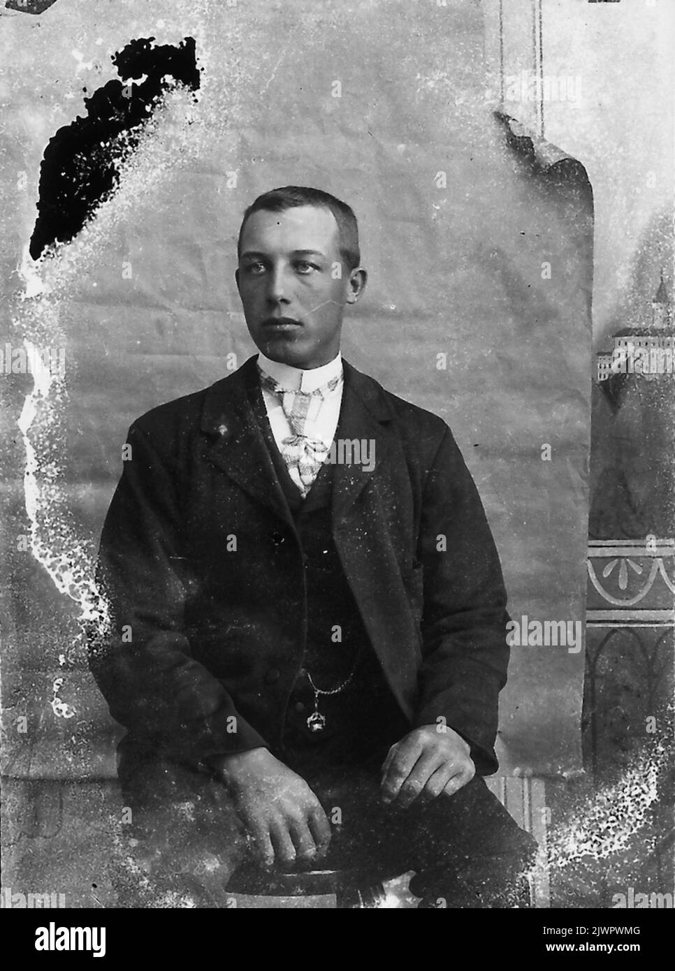 Portrait, unknown man. Porträtt, okänd man Stock Photo - Alamy