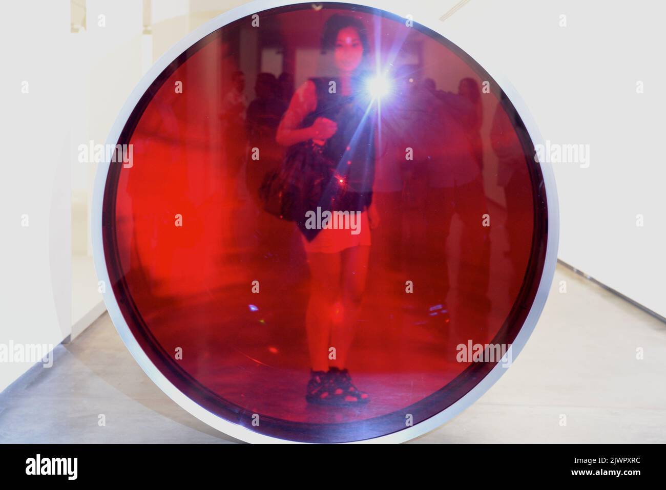 Sukey Xu is seen through a sculpture by internationally renowned artist ...