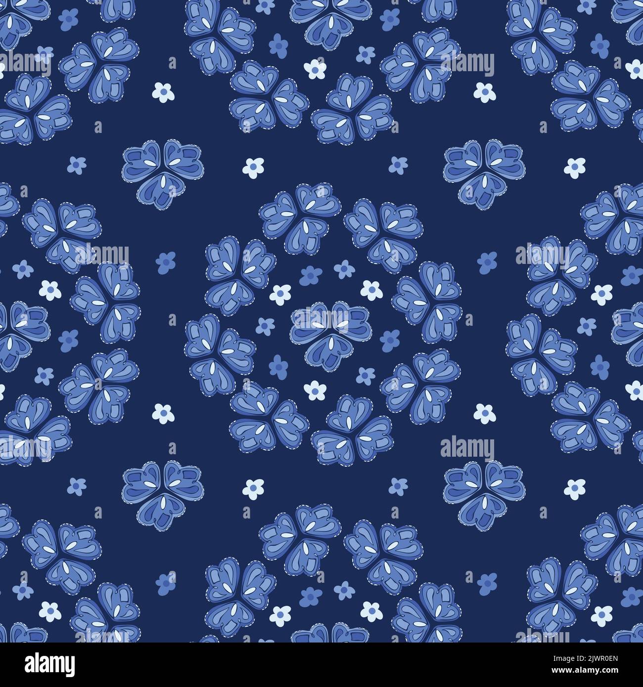 Seamless flowers vector vectors hi-res stock photography and images - Alamy