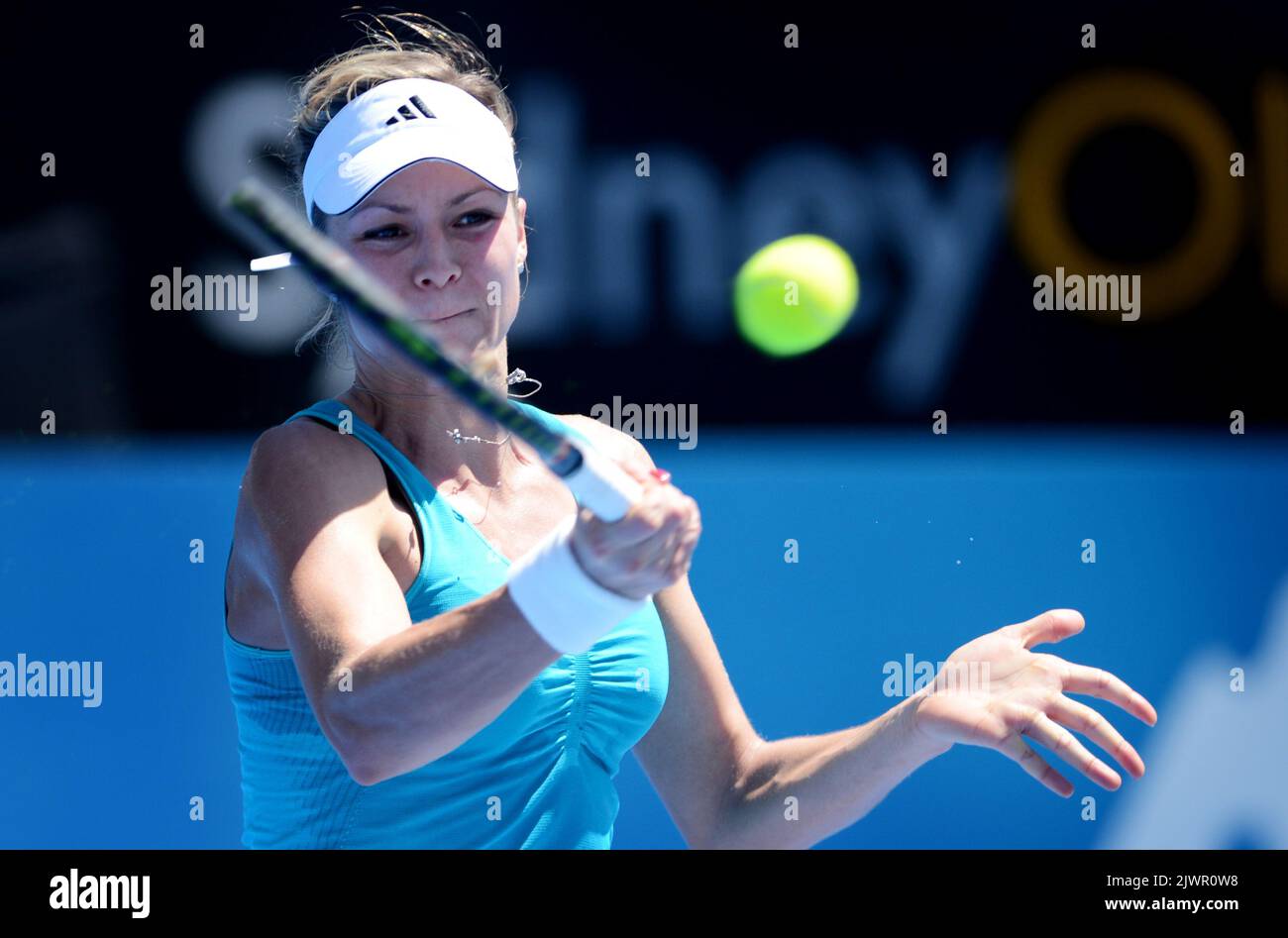 Wild card Olivia Rogowska of Australia plays Maria Kirilenko of Russia ...