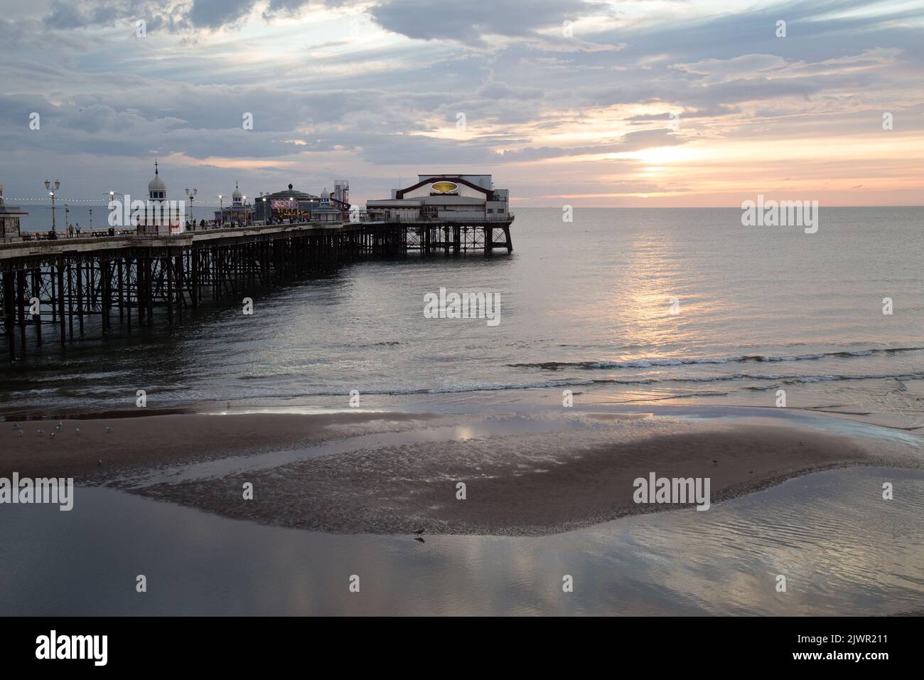 Blackpool North Pier promenade seafront England Stock Photo - Alamy