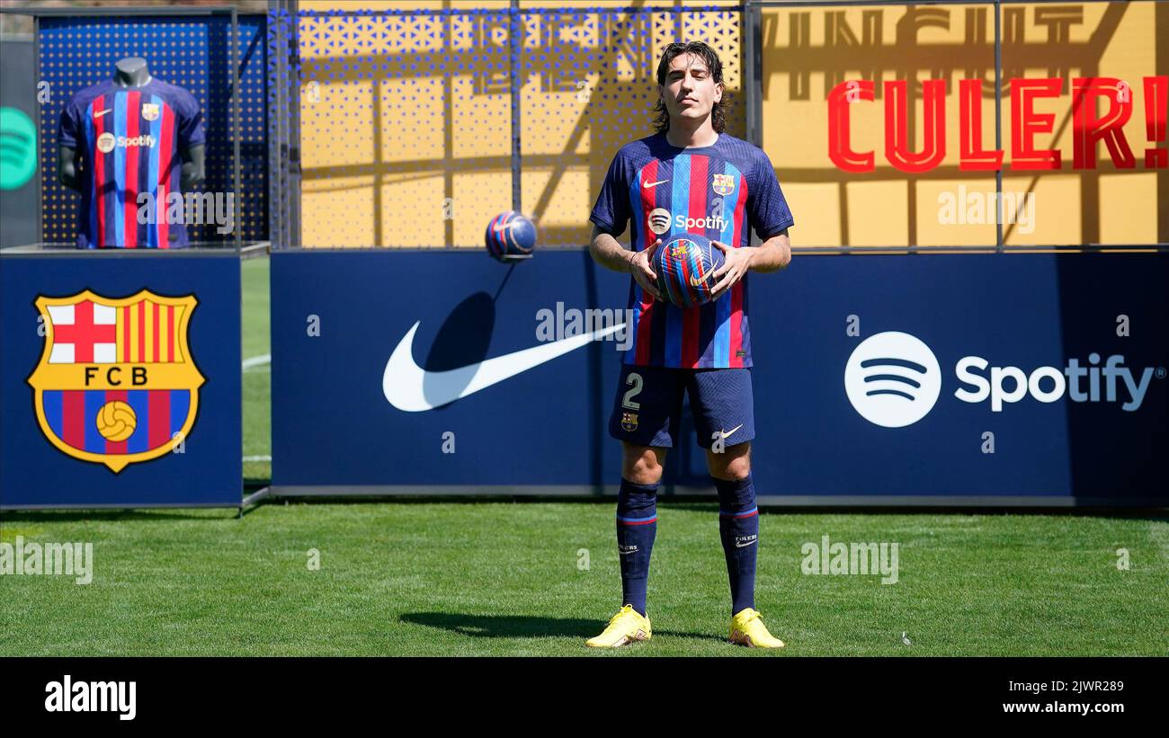 Hector Bellerin during his presentation as new FC Barcelona player at ...