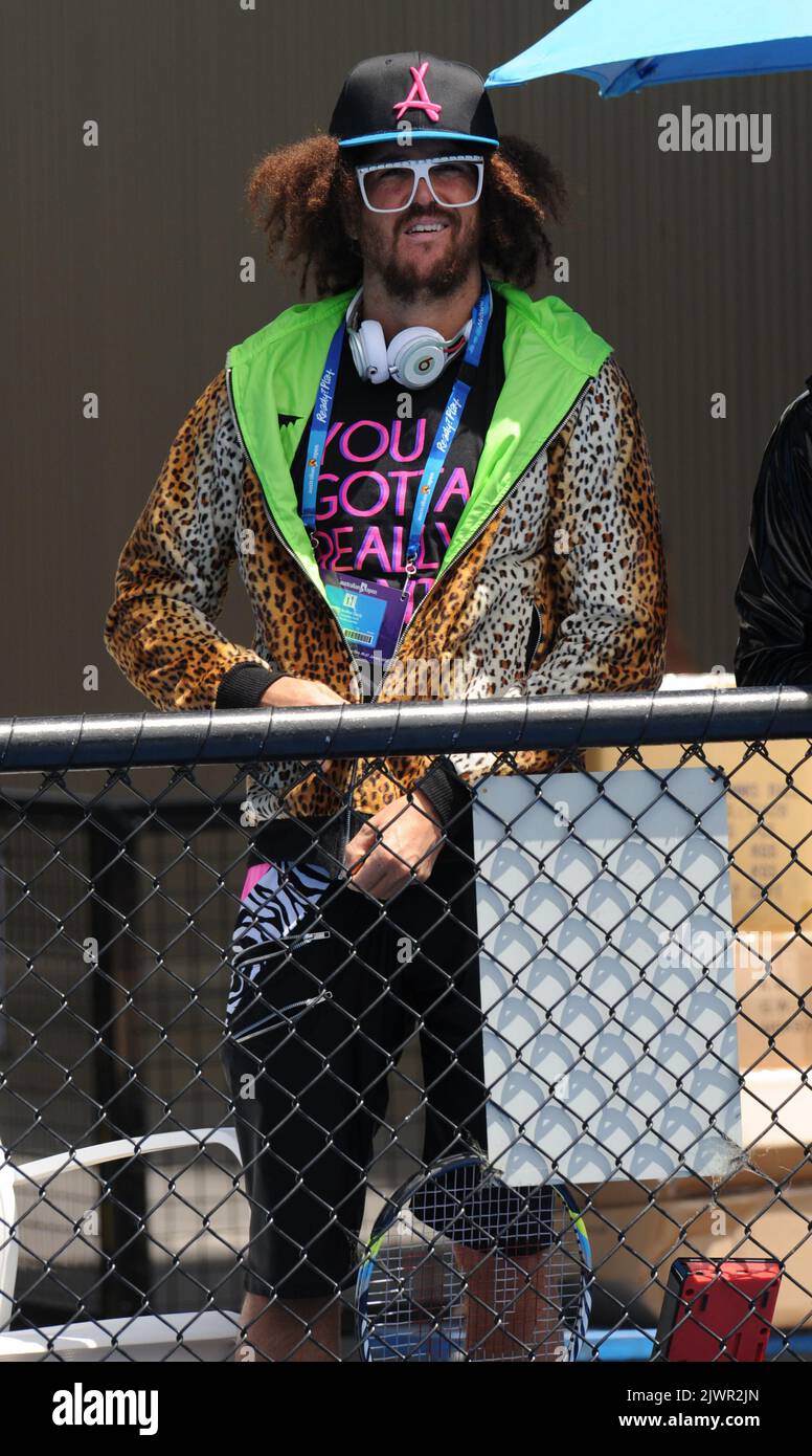 LMFAO member Redfoo after watching Victoria Azarenka of Russia on day ...