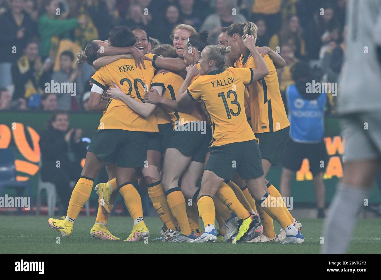 Australian soccer match hi-res stock photography and images - Alamy