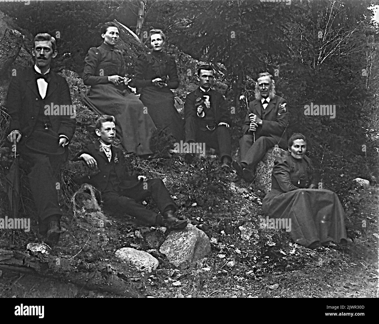 The people are: David Edlund, born 1877, from Växbo, Jonathan Edlund ...