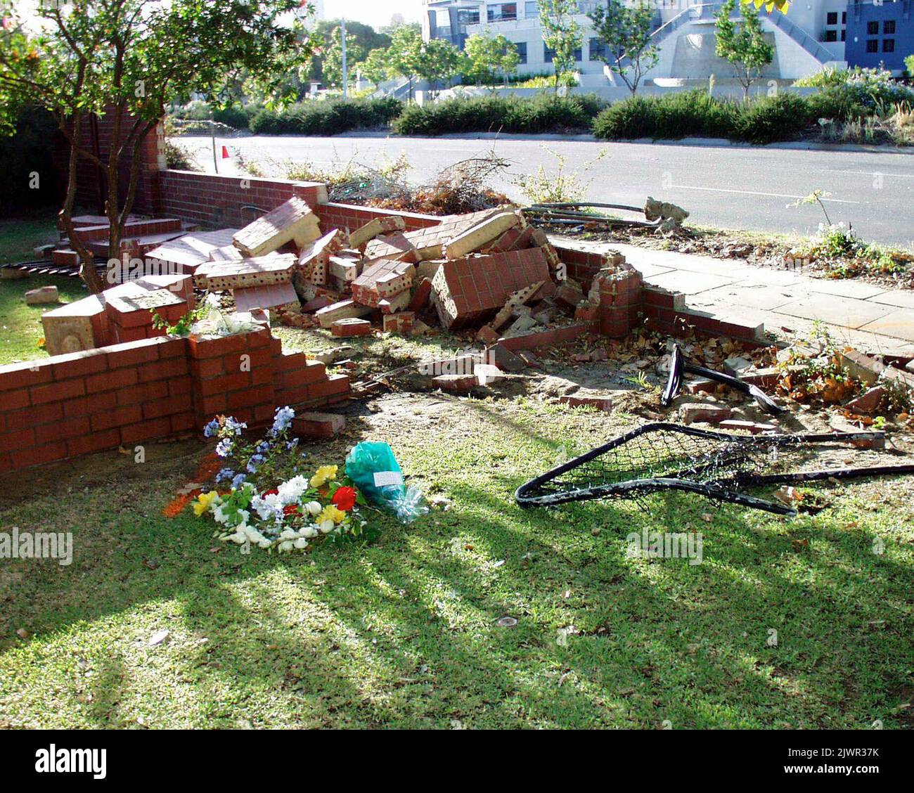 PA PHOTOS/AAP - UK USE ONLY: The crash scene in near-city Perth where ...