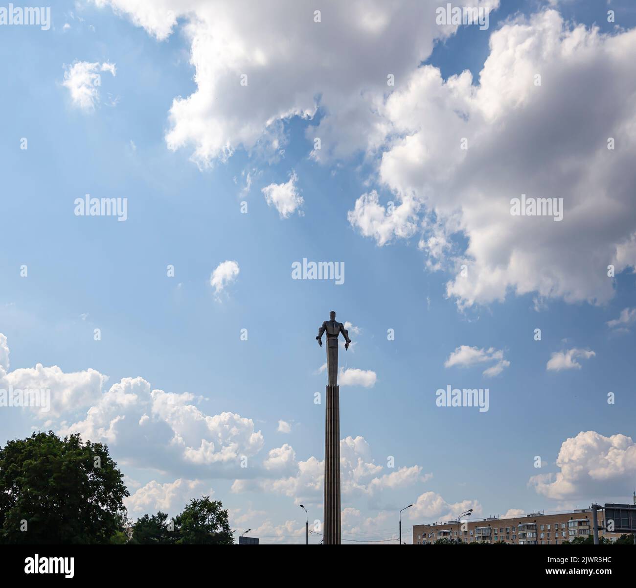 Monument to Yuri Gagarin (famous Russian cosmonaut) 42.5-meter high ...