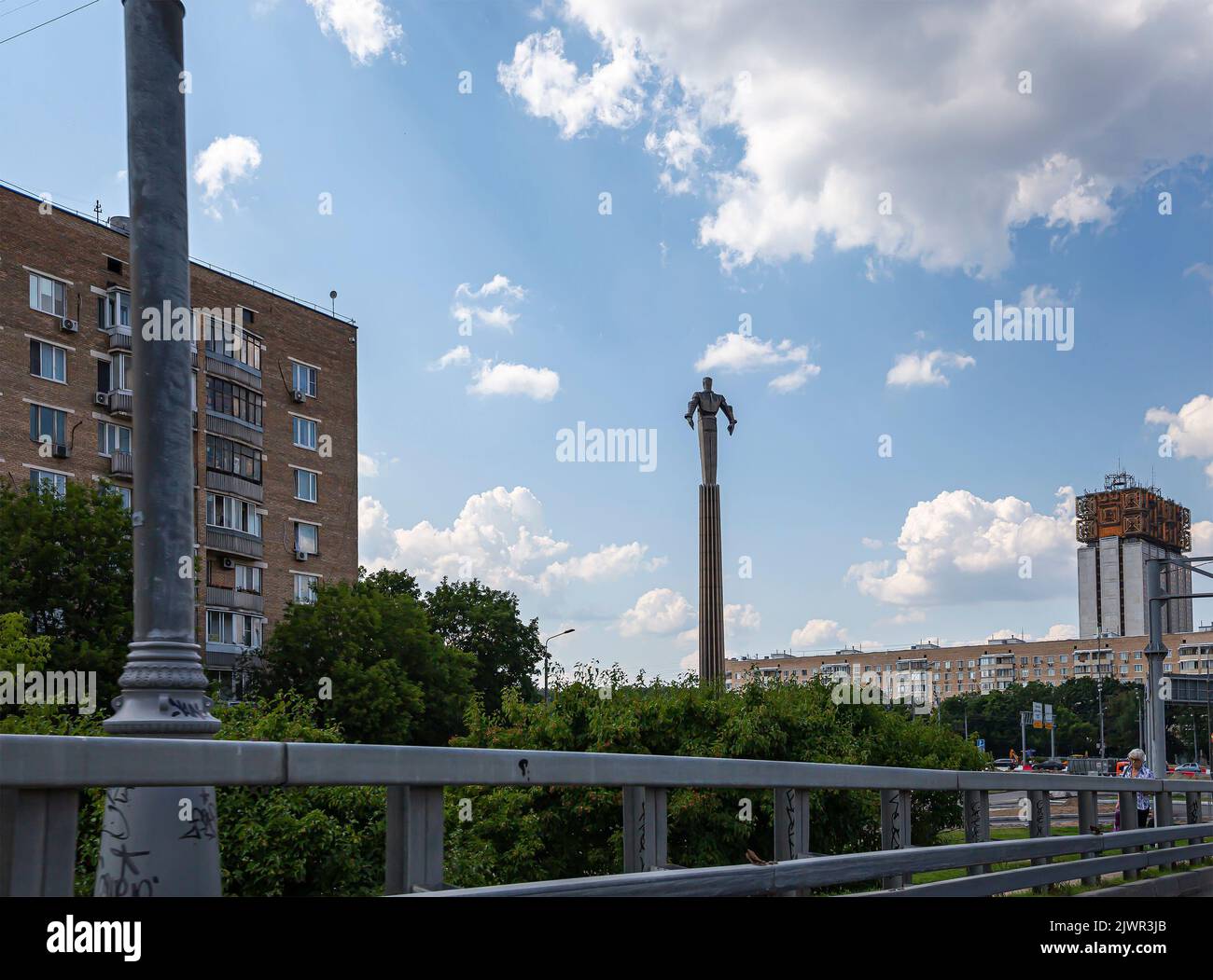 Monument to Yuri Gagarin (famous Russian cosmonaut) 42.5-meter high ...