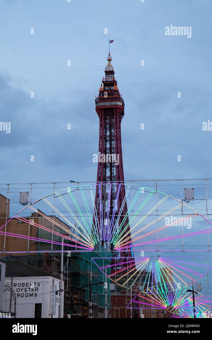Blackpool Illuminations promenade seafront England Stock Photo - Alamy