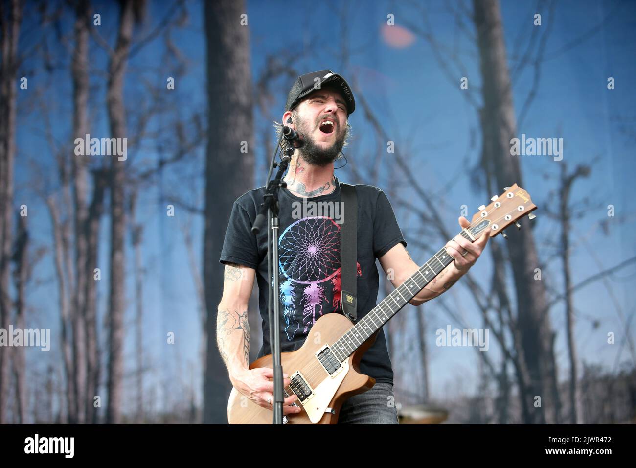 Lead singer of Band of Horses Ben Bridwell performs at the Sydney Big ...