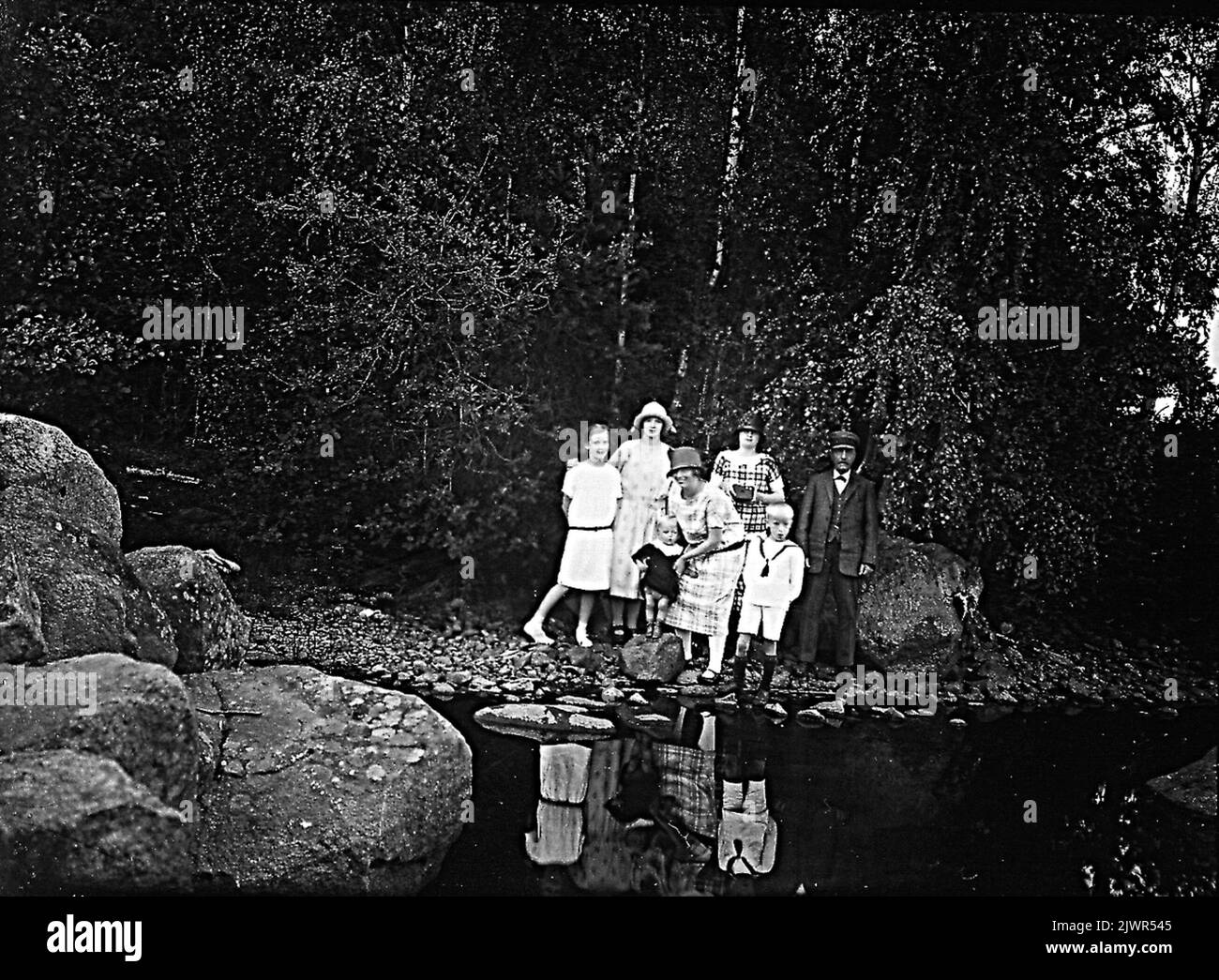 Karin Edlund, Valborg Lindberg, Göte Edlund, Marta Edlund, Signe ...