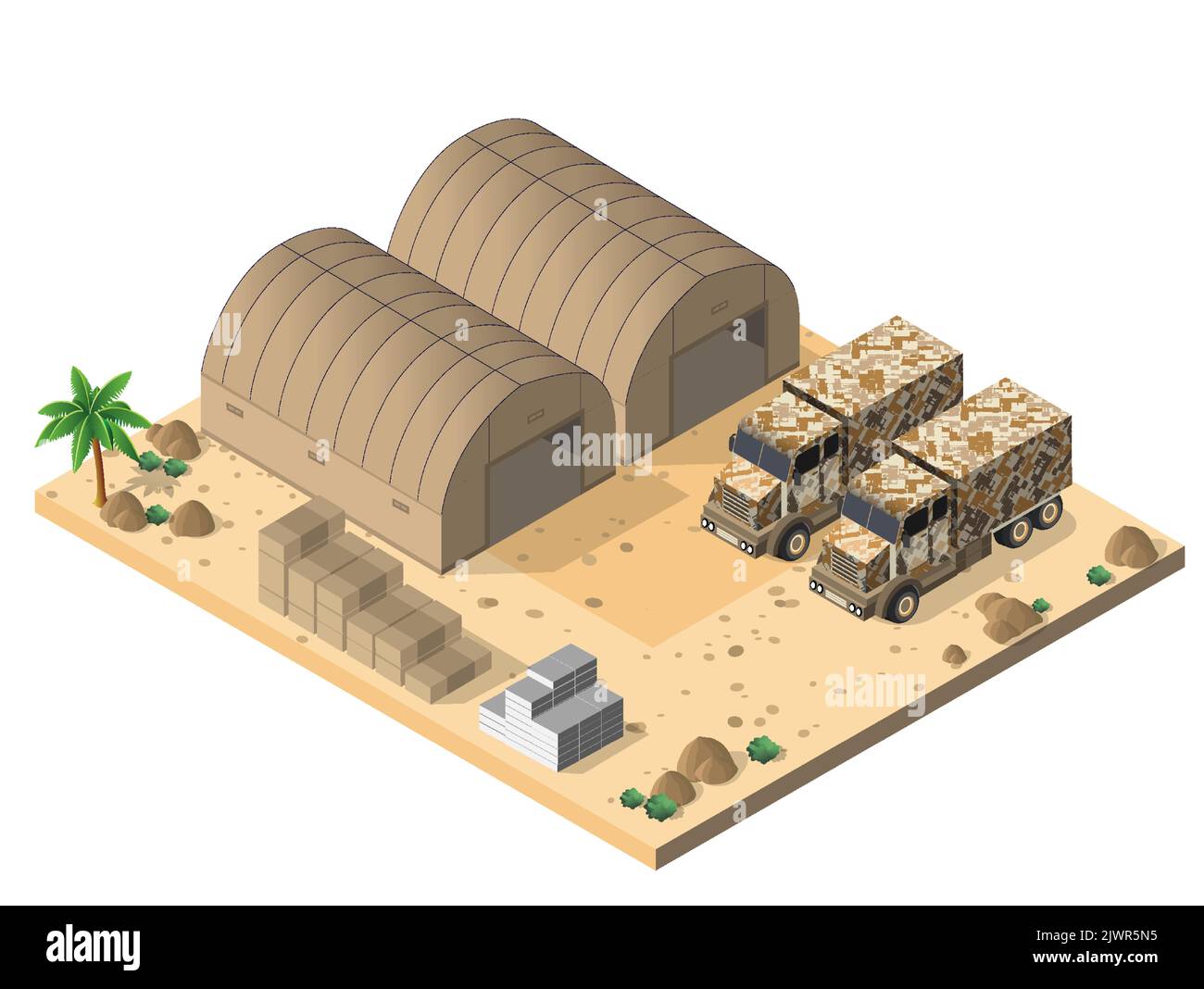 Module base camp object element for building design army armed Stock ...