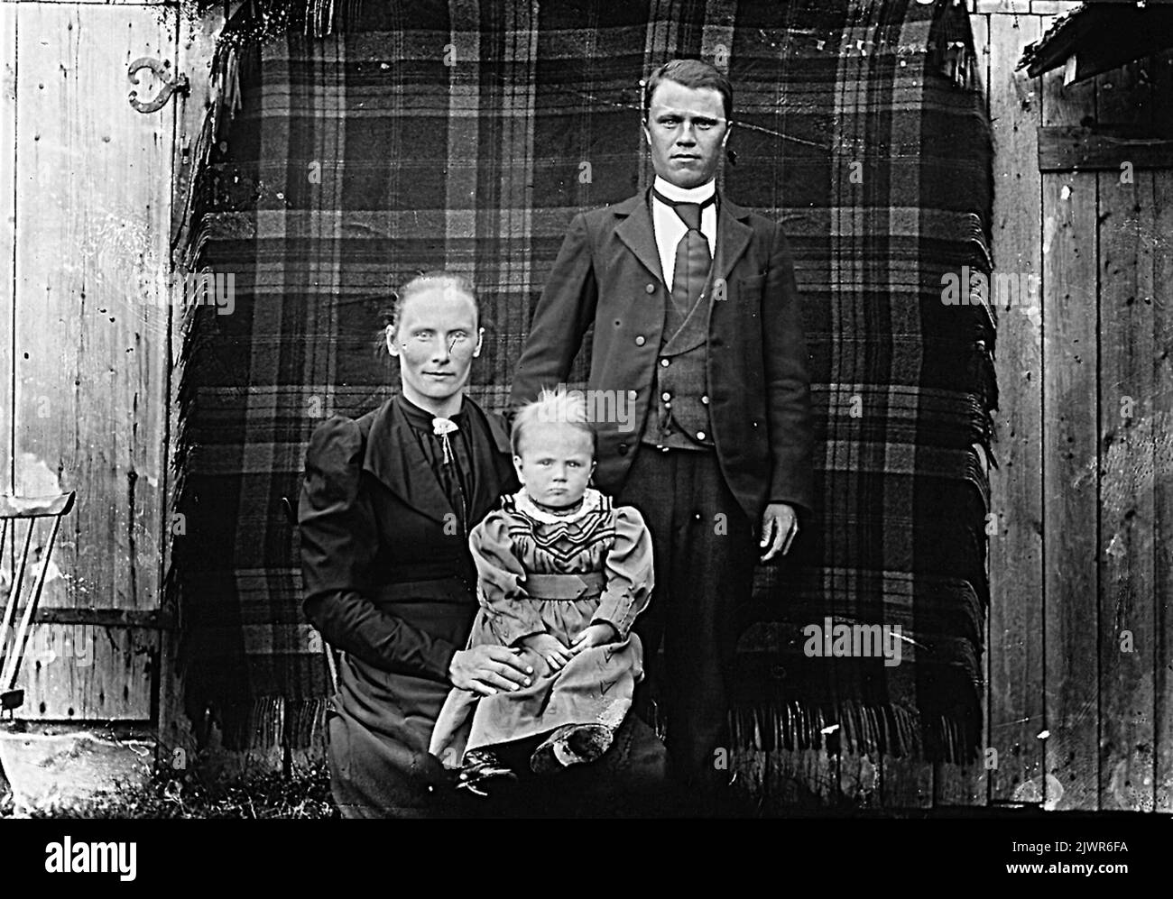 Johan Oskar Lindberg and Brita Maria Ersdotter with her daughter Anna ...