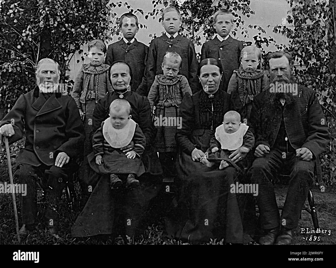 Östansjö: "Oppigårds". Jon Jonsson with wife. Photo 1895. Östansjö ...