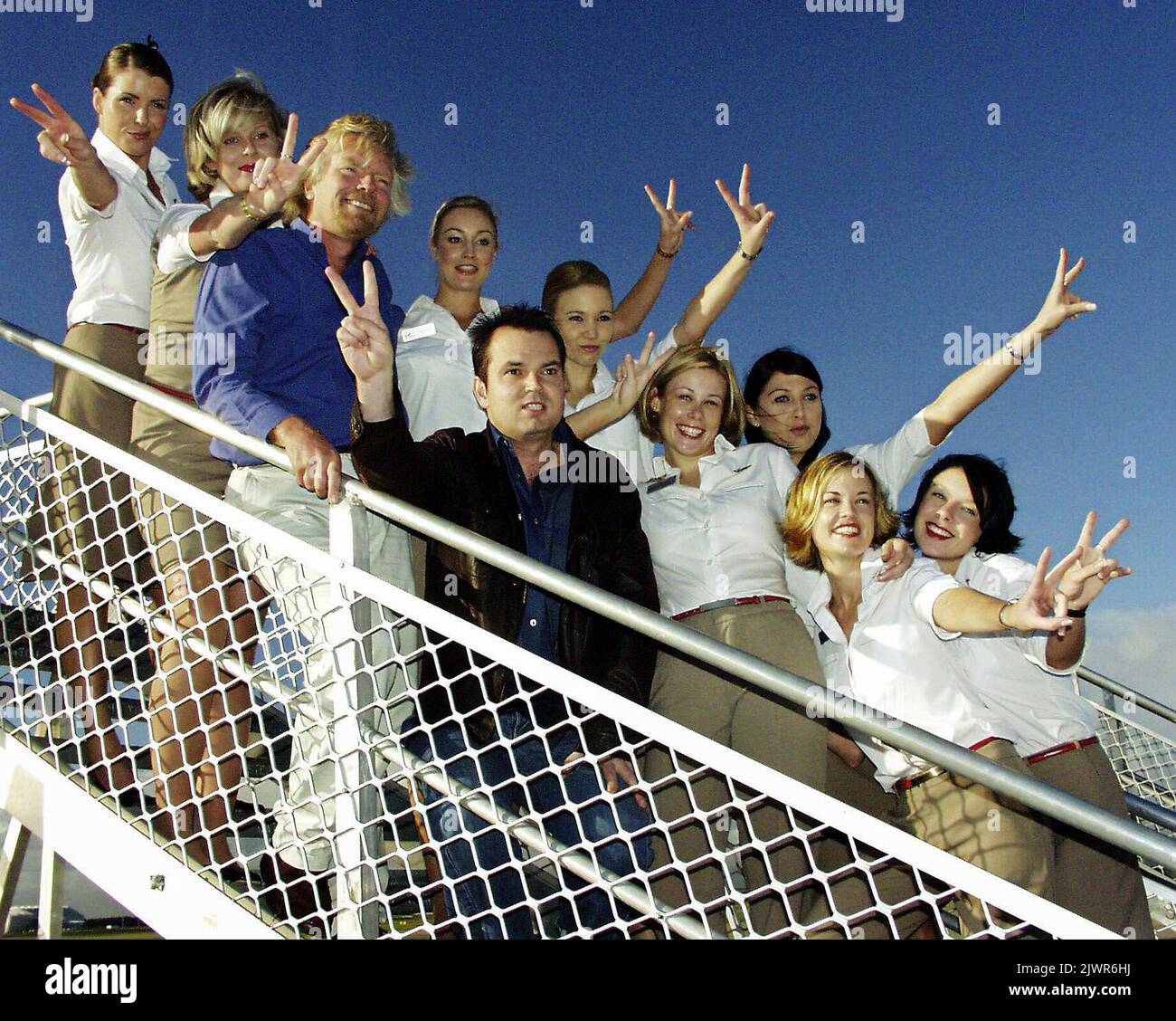 PA PHOTOS/AAP - UK USE ONLY: Virgin Blue founder Richard Branson and ...