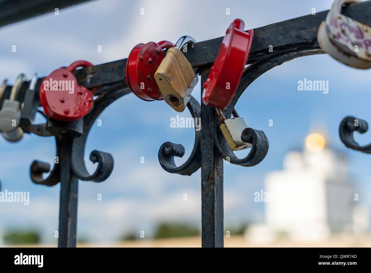 locks for luck on the bridge. A tradition Wedding locks for good luck ...